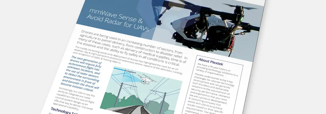 mmWave Sense & Avoid Radar for UAVs | Resource | Plextek mmWave Sense & Avoid Radar for UAVs | Resource | Plextek